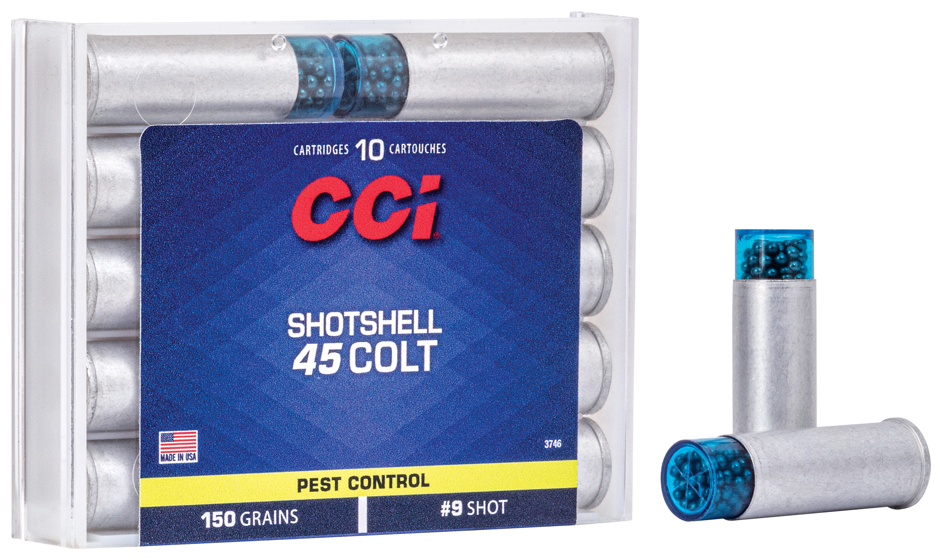 CCI Shotshell .45 Long Colt #9 Shot Aluminum Case Centerfire Handgun ...
